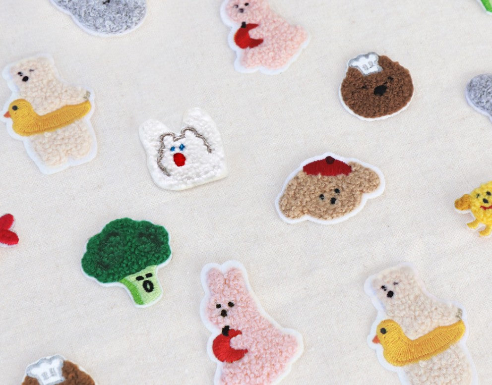 ICONIC Furry Patch, Iron-on, Cute Anilmals Emboidered Patch – nemo it store