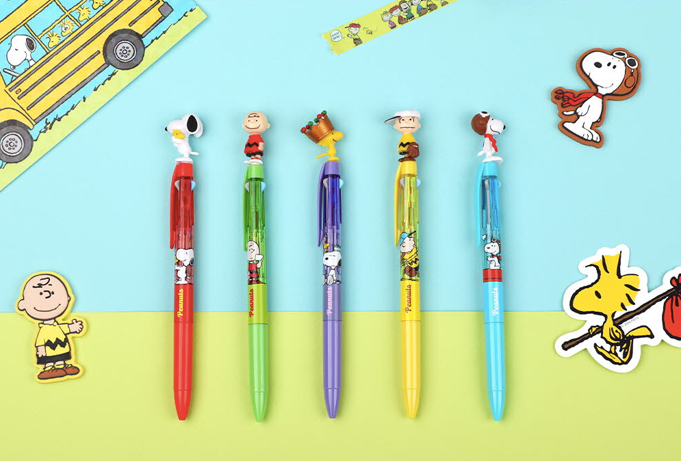 Peanuts 3 Colors Ballpoint Pen, Snoopy Pen – nemo it store