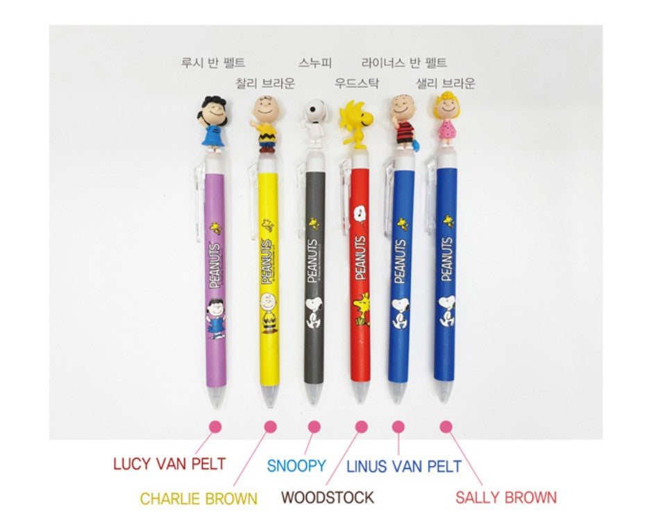 Peanuts 6 Types Black Color Ballpoint Pen, Snoopy Pen. – nemo it store