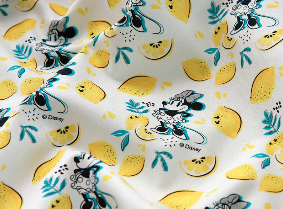Disney Minnie Mouse Lemon Cotton Fabric, by the yard – nemo it store